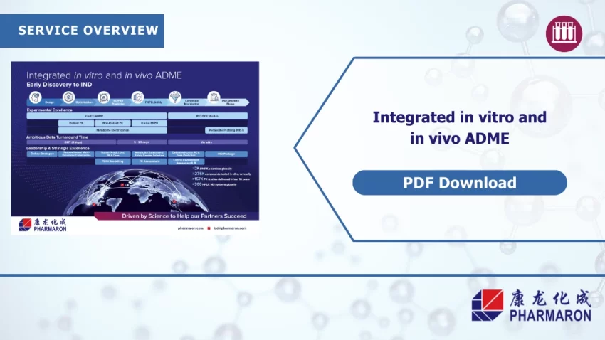 Integrated In Vitro And In Vivo ADME | Pharmaron