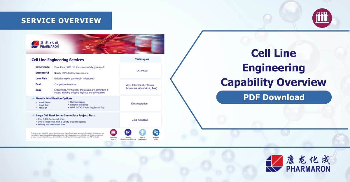 Cell Line Generation I Pharmaron CRO Solutions